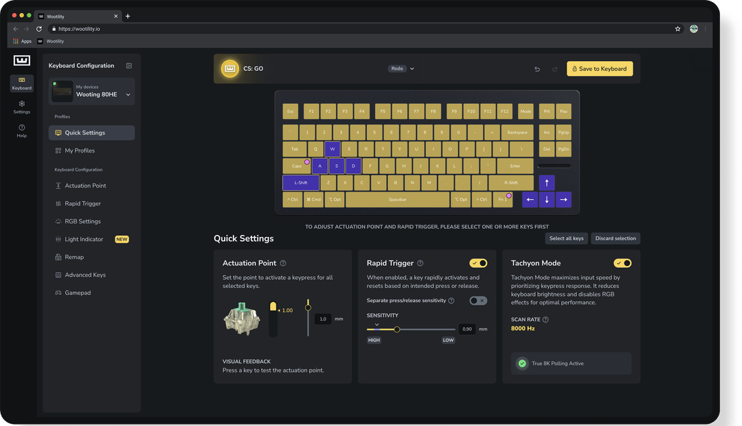 Wooting Wootility Software