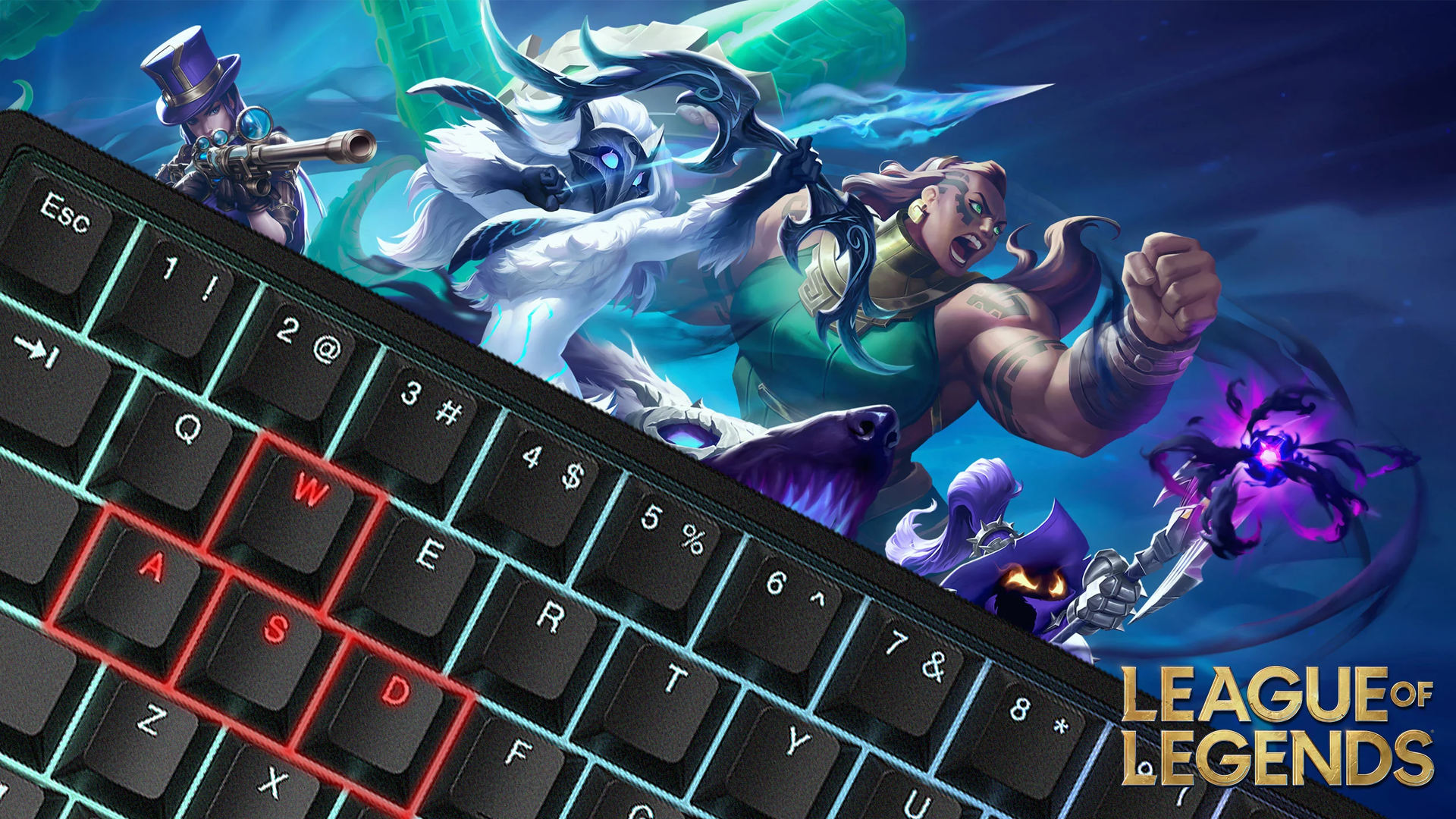 League of Legends WASD movement with a Wooting keyboard